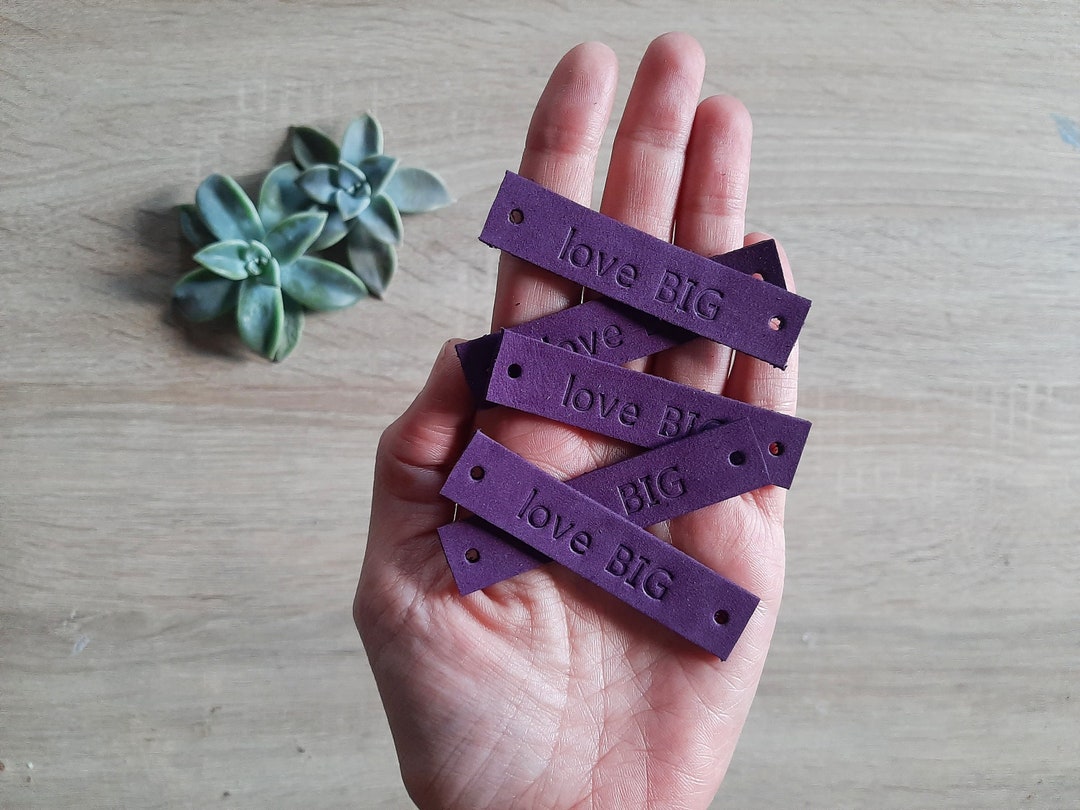 Custom Leather Tag / Personalized Leather Label / Leather Name Tag ...