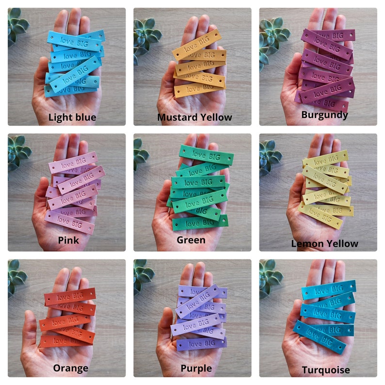 Personalized Leather Tag / Custom Leather Label / Embossed - Etsy