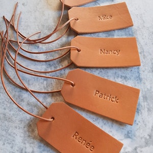 YOUR TEXT HERE / Custom Leather Label, Personalised Leather Gift Tag ...