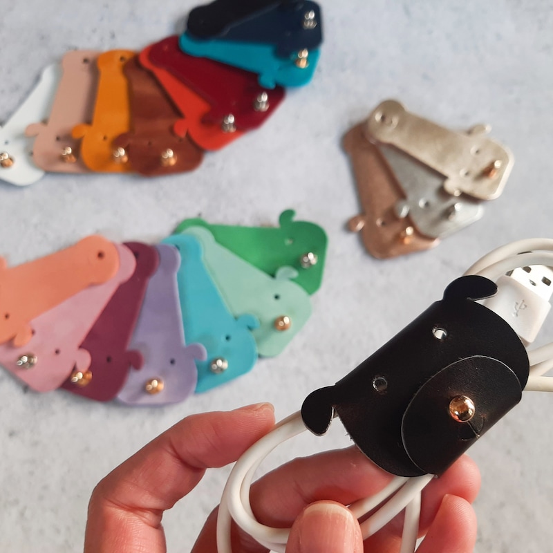 Leather Cable Holder - Etsy