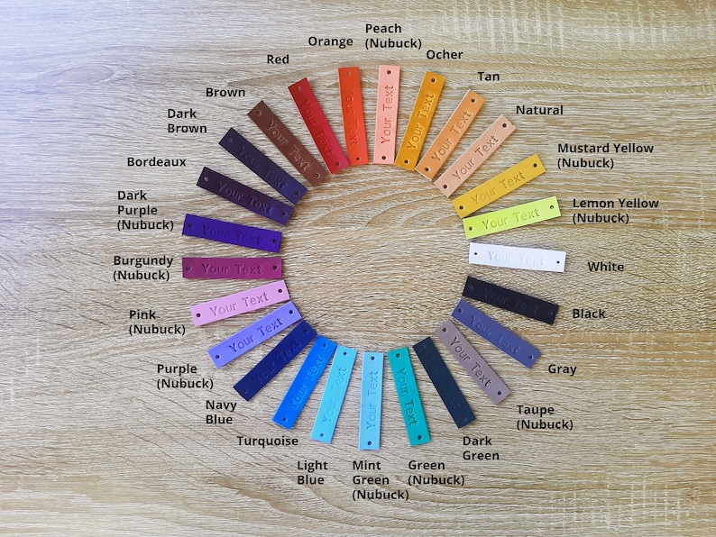 Personalized Leather Tag / Custom Leather Label / Embossed - Etsy