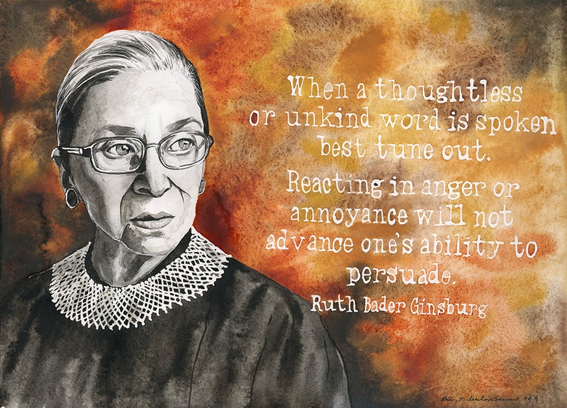 Strong Women Ruth Bader-ginsburg Giclee Print - Etsy