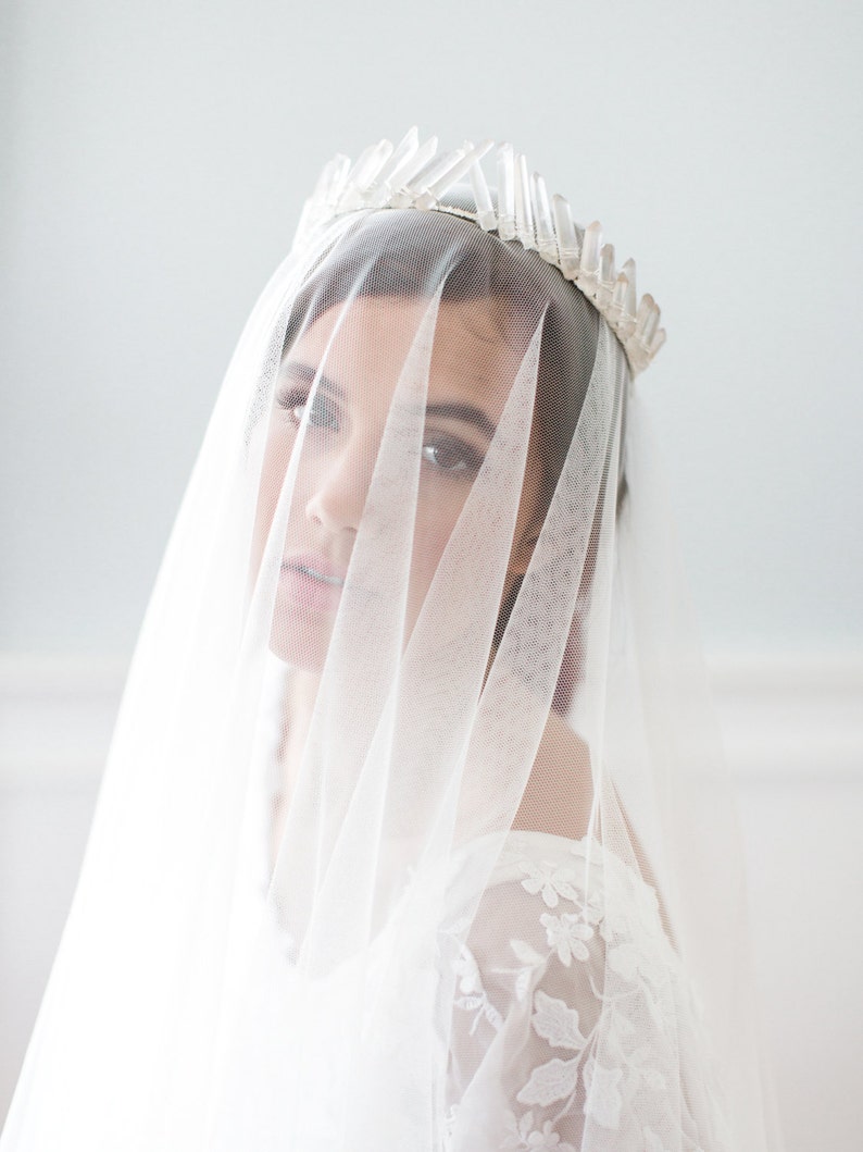 ANNE Basic Circle Veil, All Lengths Available, Ivory Tulle Veil in ...
