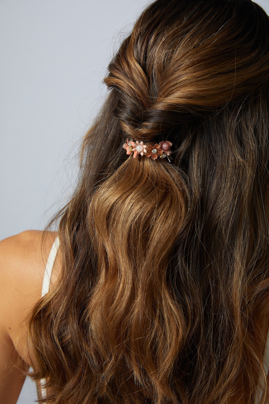 SAMPLE SALE - YURI - Floral Multicolor Pop Ponytail Holder Barrette ...
