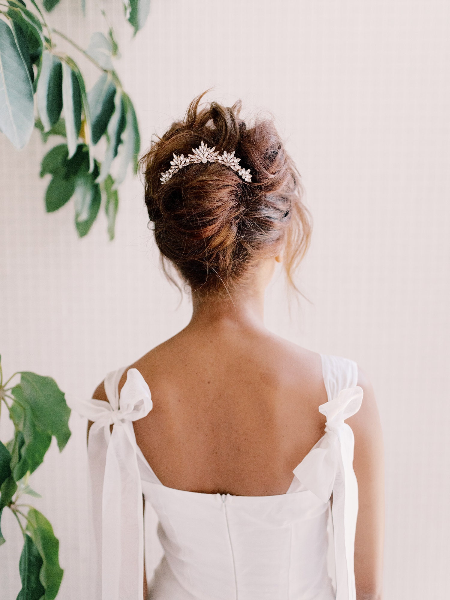 GOLDIE Art Deco Bohemian Bridal Tiara Opal Crystal Vintage | Etsy