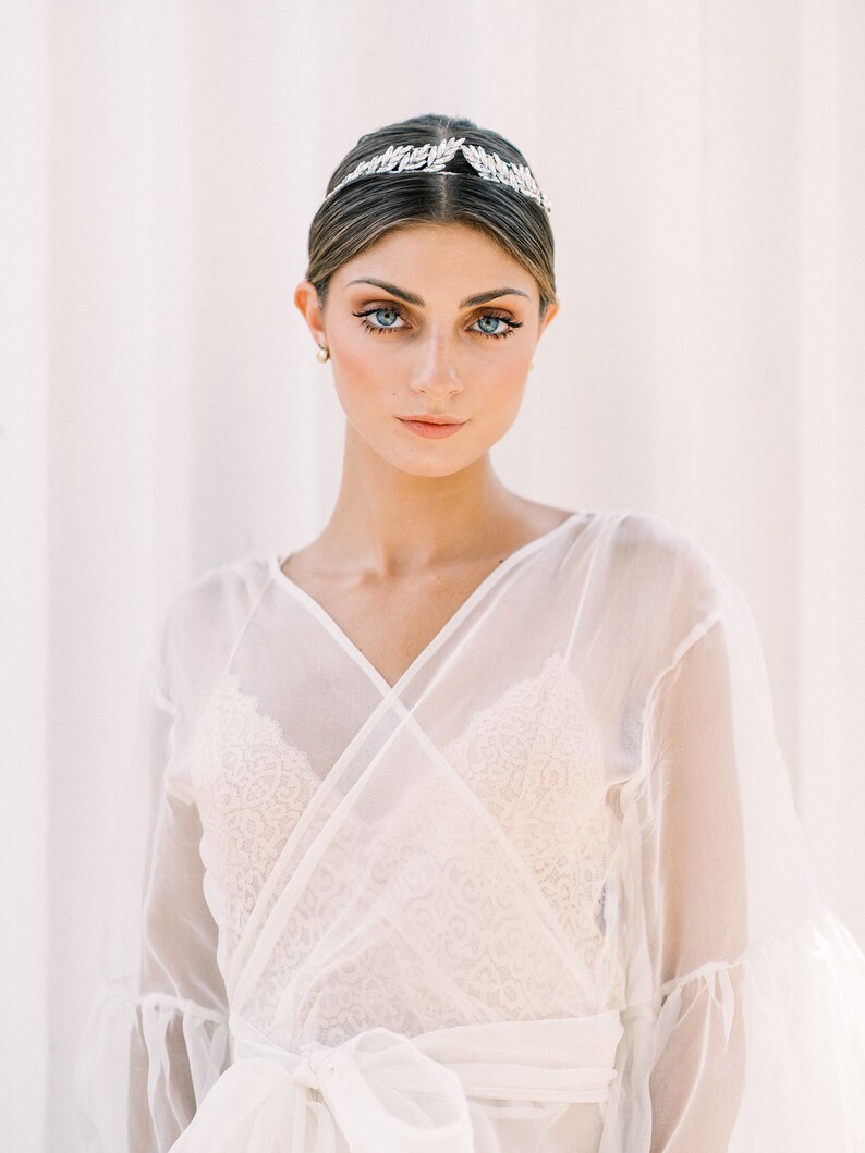 SAMPLE SALE LARISSA Glamorous Bling Leaf Wedding Tiara - Etsy