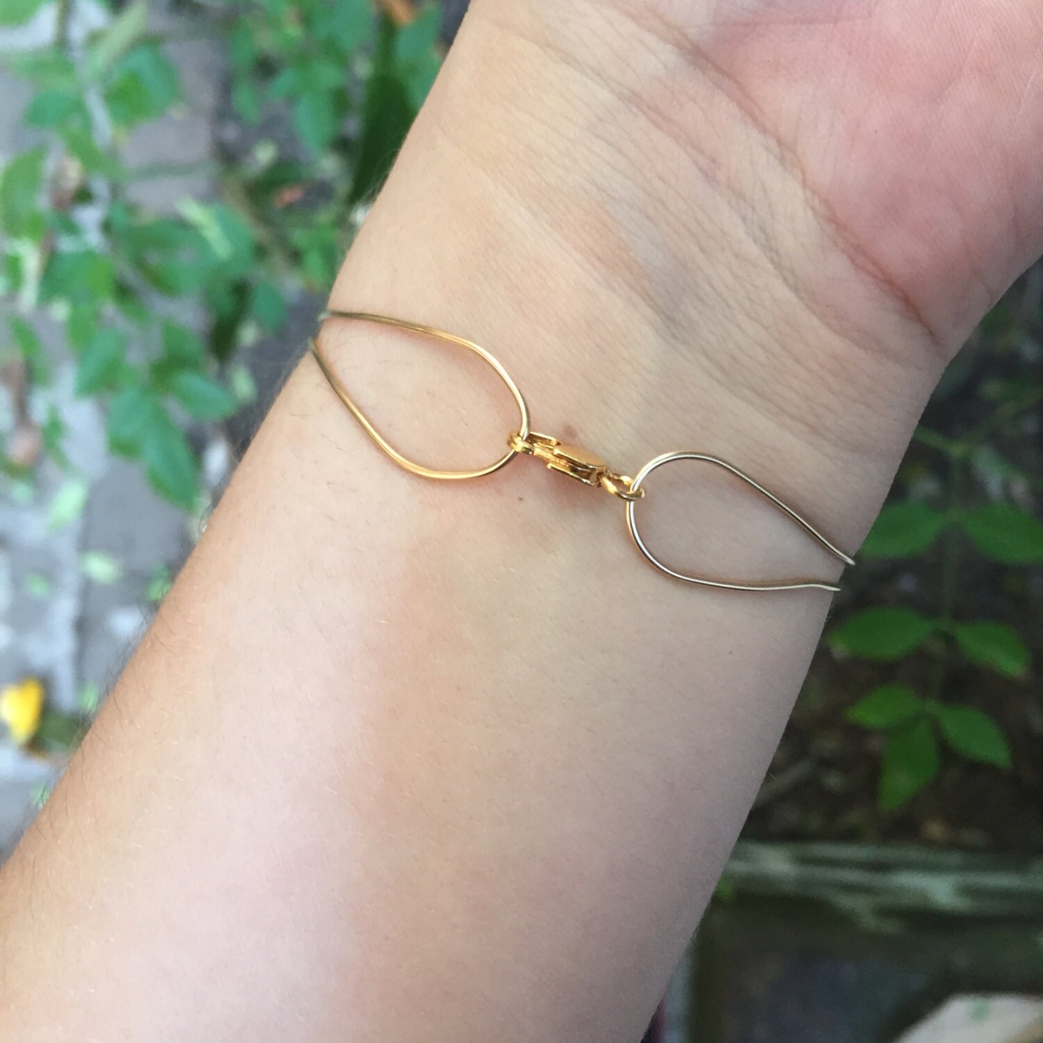 ASTRID Grecian Goddess Gold Leaf Bridal Bangle Bohemian | Etsy