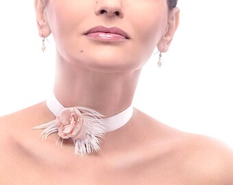 Feather Choker - Etsy