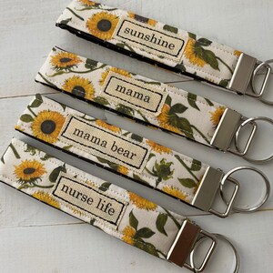 Sunflower Wristlet Keychain - Etsy