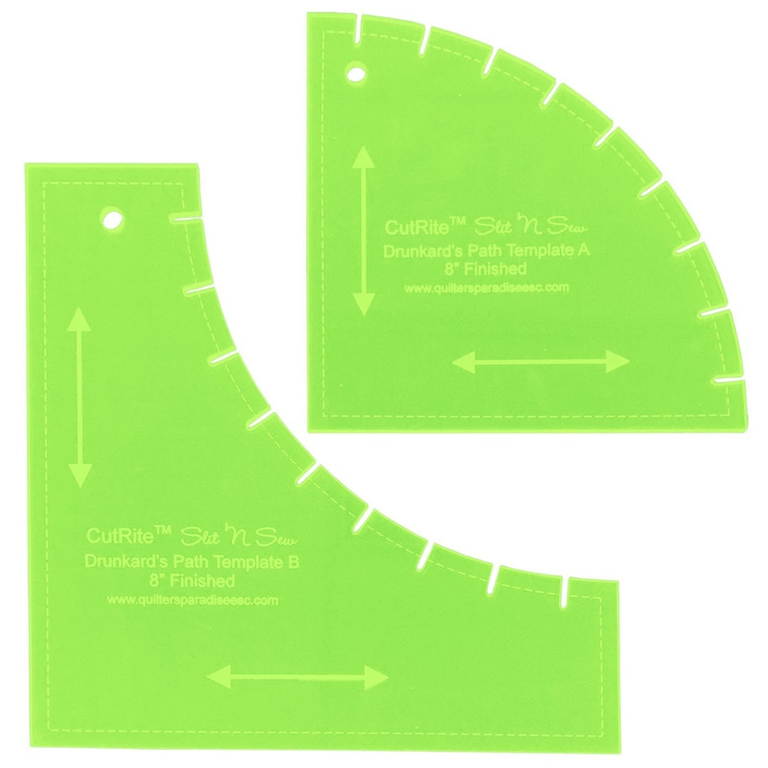 Drunkard's Path 8 Patchwork Template finished Size - Etsy