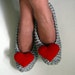 Heart Ballet Flats Knitted Womens Slippers Bridal Slippers - Etsy