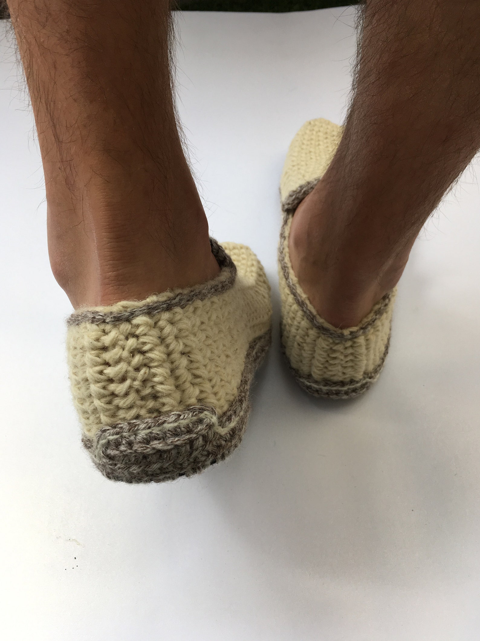 100% Natural Wool Slippers With Felt Soles Pure Organic Wool - Etsy