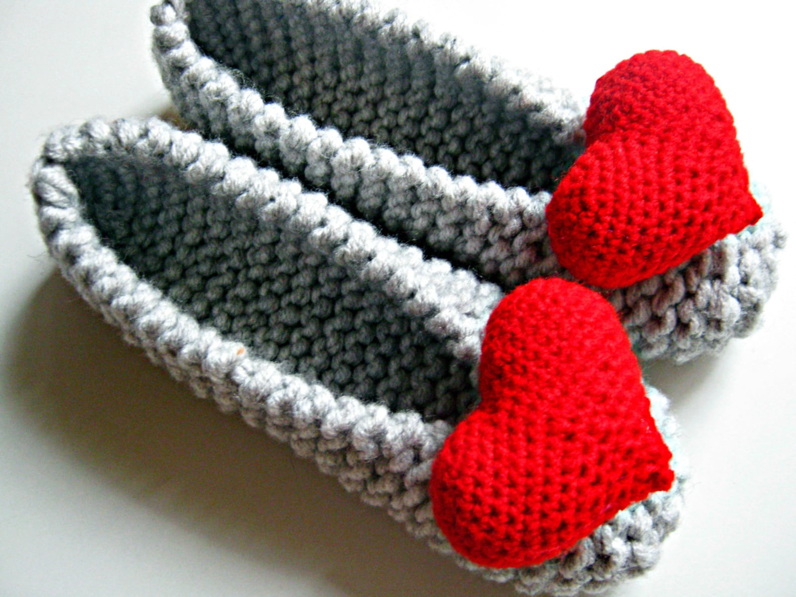 Heart Ballet Flats Knitted Womens Slippers Bridal Slippers - Etsy