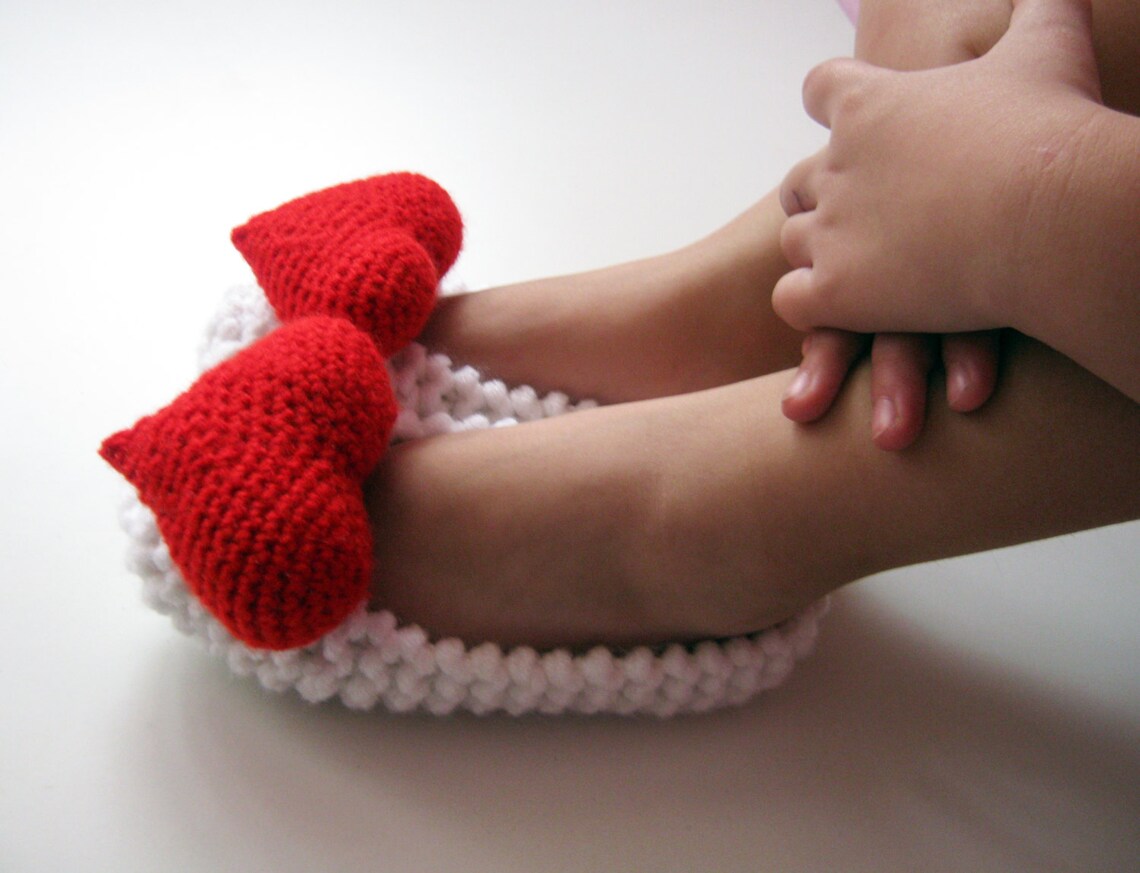 Chunky Knit Little Girls Slippers Kids Slippers Toddler - Etsy