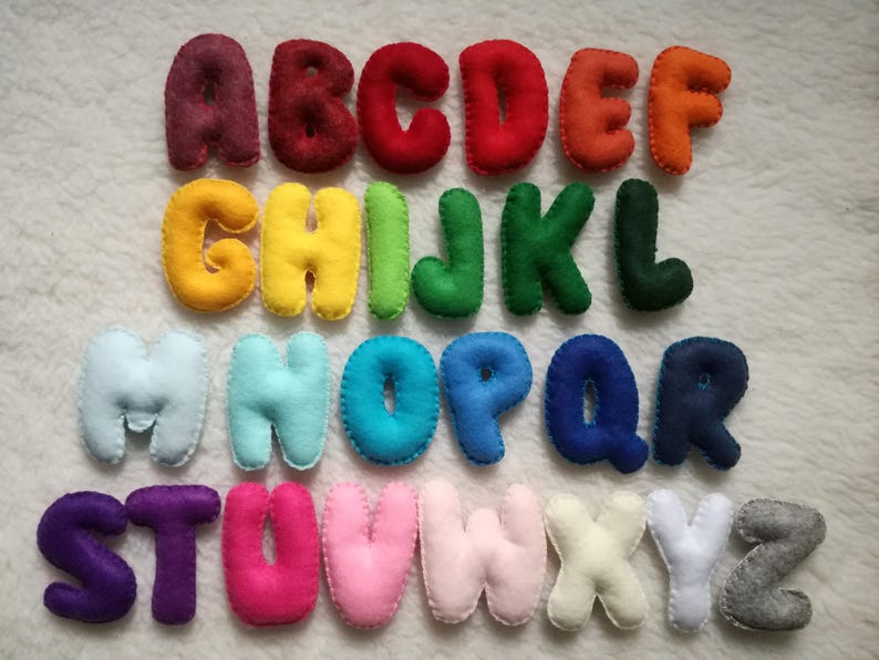 Felt Alphabet Letters, Soft Alphabet, Educational Games, Childhood ...