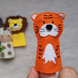 Finger Puppets, Felt Animals in Savannah Theme, Jungle Animals ...