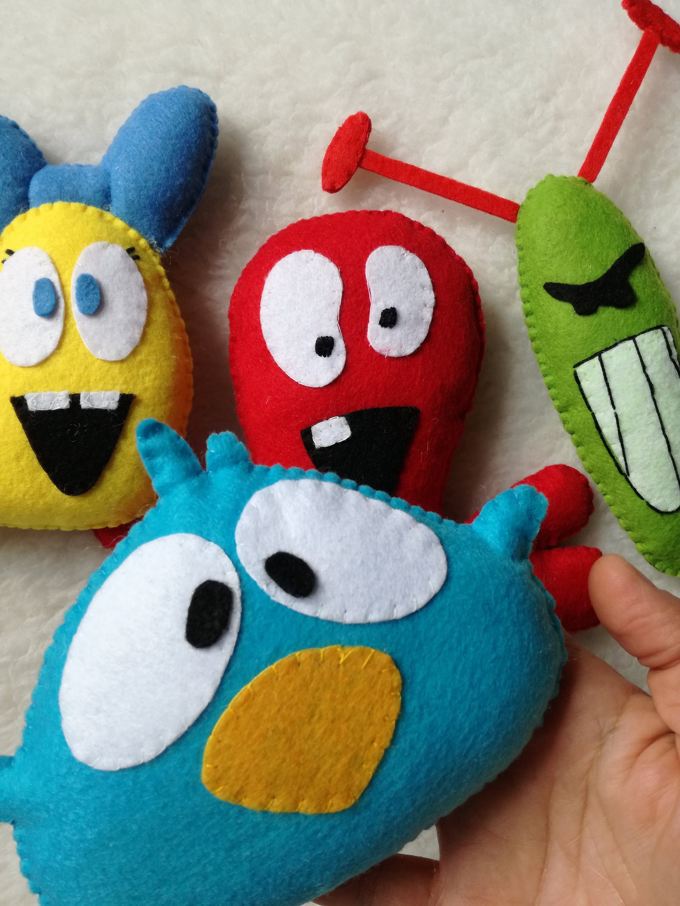 Pocoyo Characters Fred Octopus, Valentina, Alien, Felt Snore. Children ...