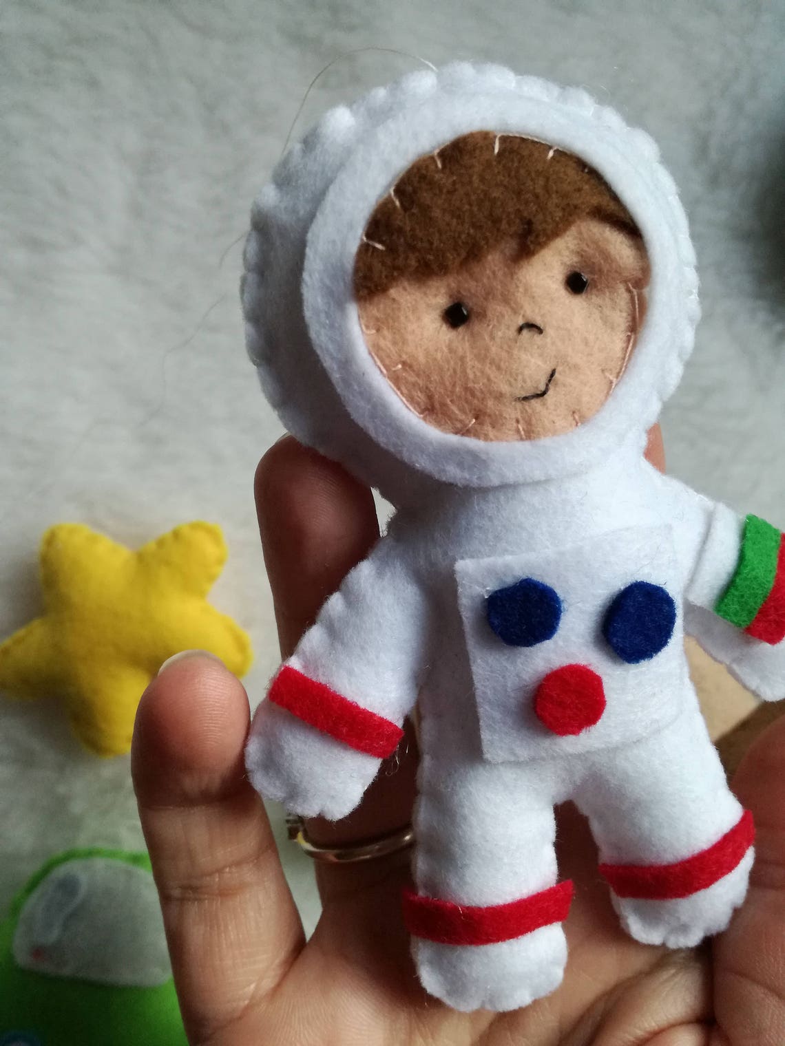 Rocket Felt Spaceship Moon Star Planet Earth Saturn Shooting Star Solar ...