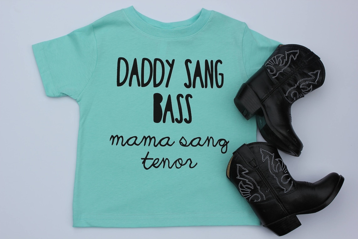 Daddy Sang Bass Mama Sang Tenor- Johnny Cash Toddler (mint Green) - Etsy