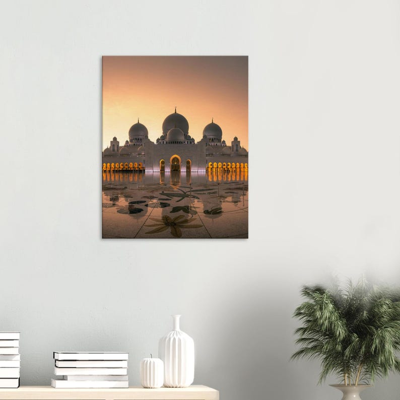 Sheikh Zayed Grand Mosque Islamic Wall Art Canvas Print Modern Living ...