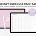 Digital Weekly Schedule for Goodnotes Notability Digital - Etsy