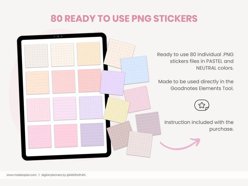 Student Digital Stickers | Pastel College Study Stickers | Digital ...