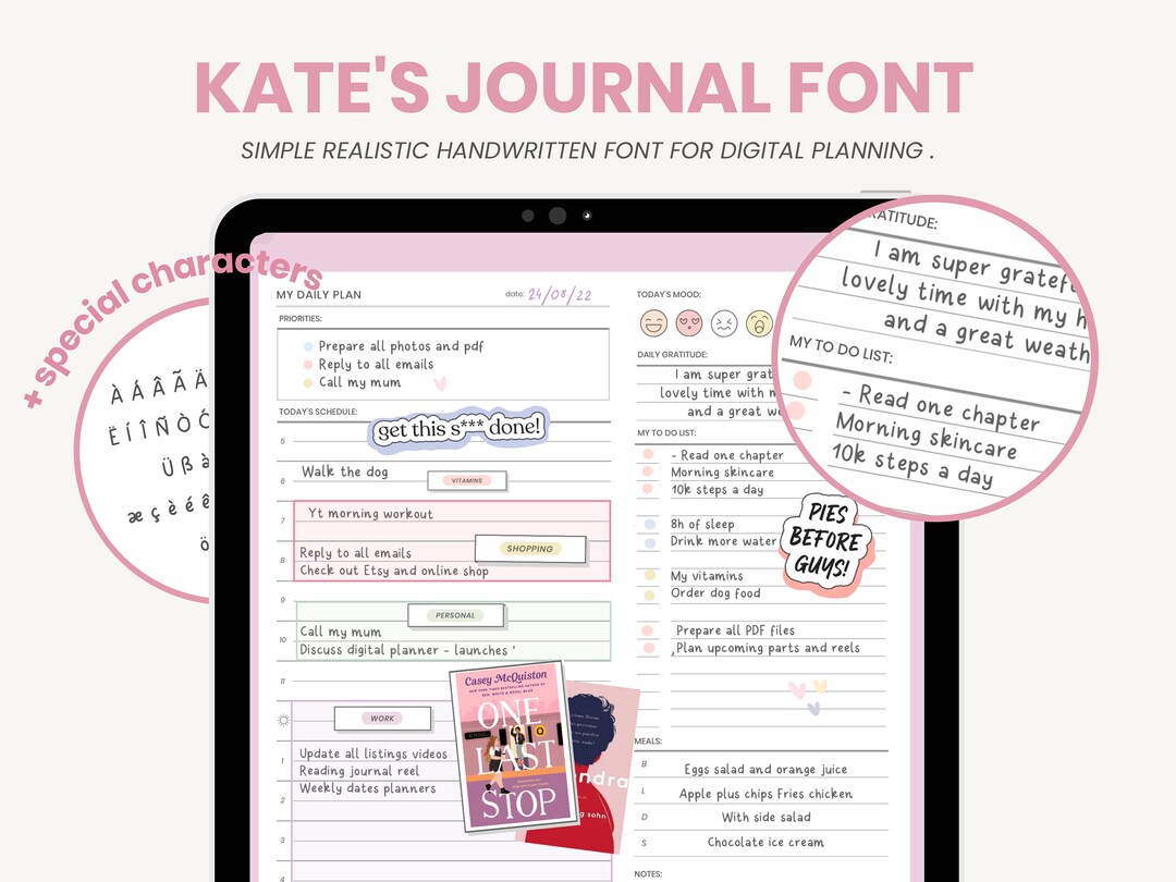 Neat Handwritten Font | Cute Handwriting | Realistic Font for Digital ...