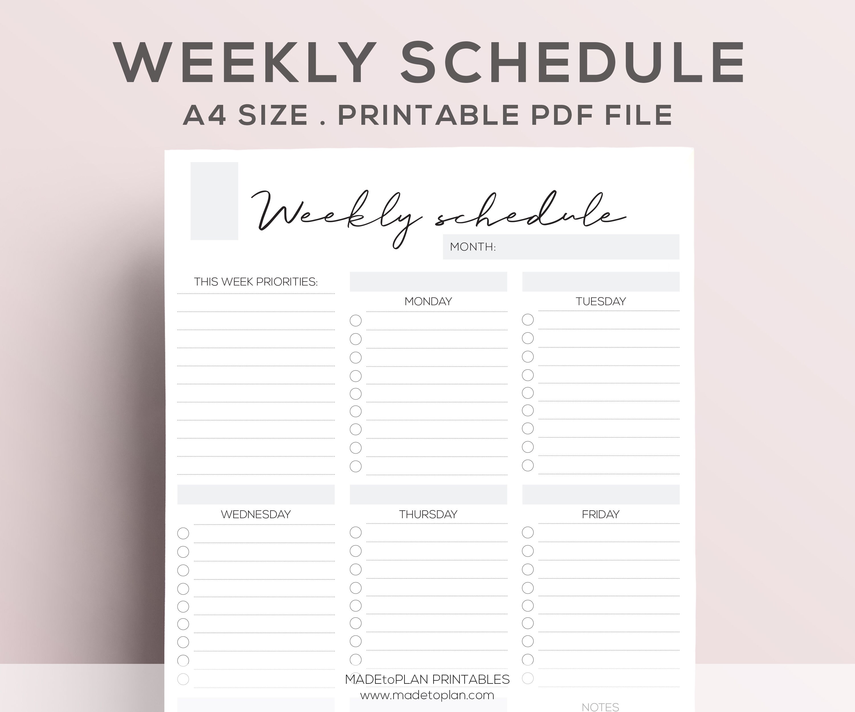 Weekly to Do List Printable Weekly to Do List Weekly - Etsy