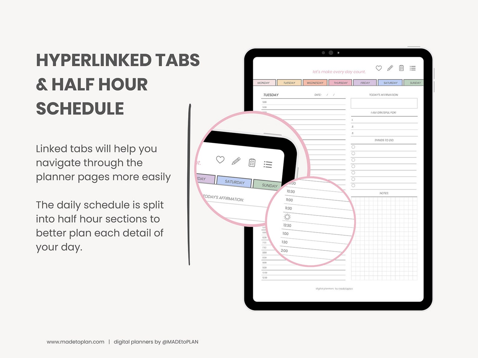 Weekly Dashboard Digital Daily Schedule Planner Weekly - Etsy