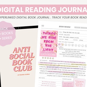 Digital Reading Journal | Digital Reading Planner | Reading Log ...