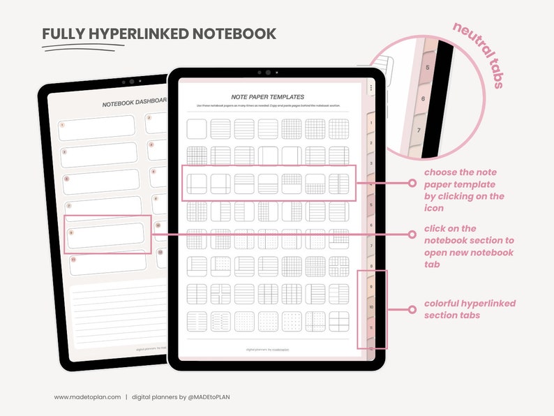 Portrait Digital Notebook | Student Note Taking Digital Notepad ...
