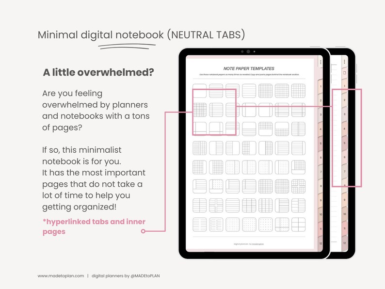 Portrait Digital Notebook | Student Note Taking Digital Notepad ...