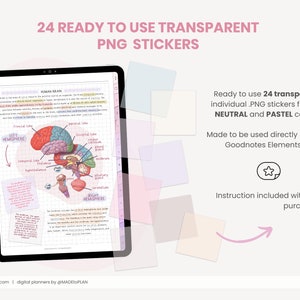 Transparent Digital Stickers | Digital Sticky Notes | Translucent ...