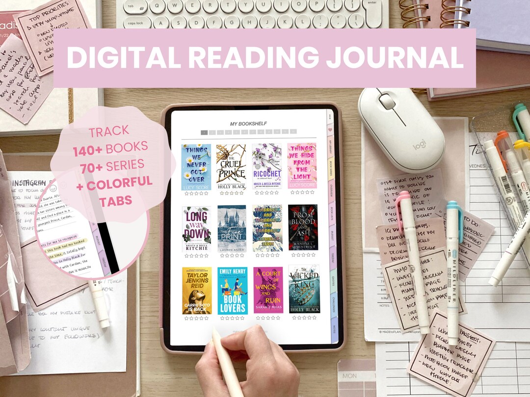 Digital Reading Journal | Digital Reading Planner | Reading Log ...