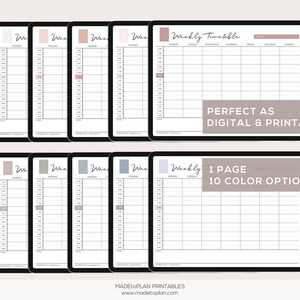 Digital Weekly Schedule for Goodnotes Notability - Digital Weekly ...