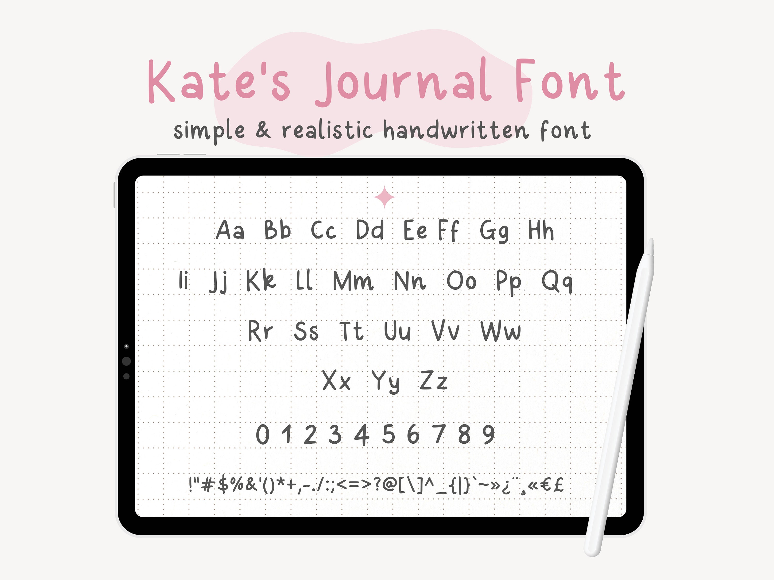 Neat Girl Handwriting Alphabet