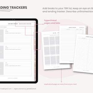Digital Reading Journal Reading Planner Book and Reading Tracker Book ...