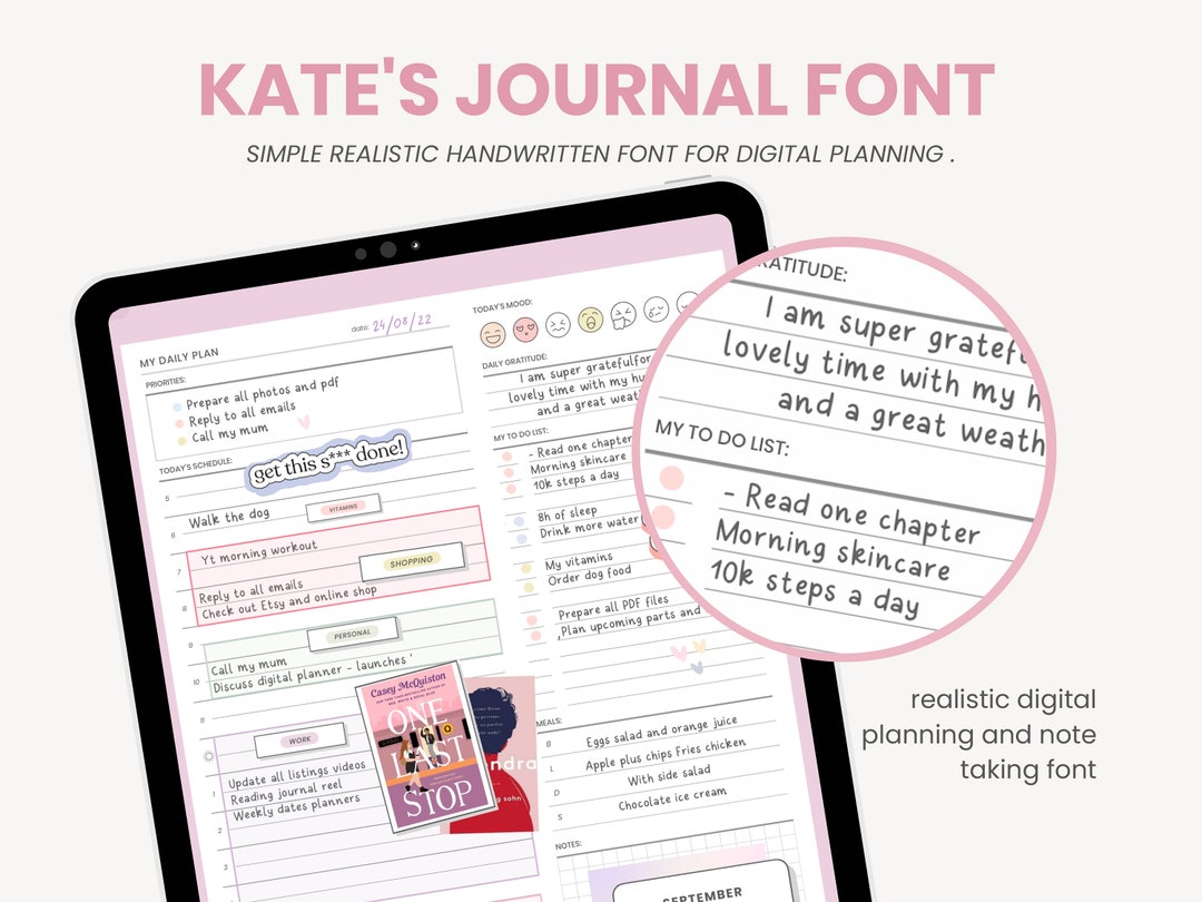 Neat Handwritten Font | Cute Handwriting | Realistic Font for Digital ...