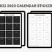 Digital Calendar Planner Stickers | 2022 2023 Monthly Calendars for ...