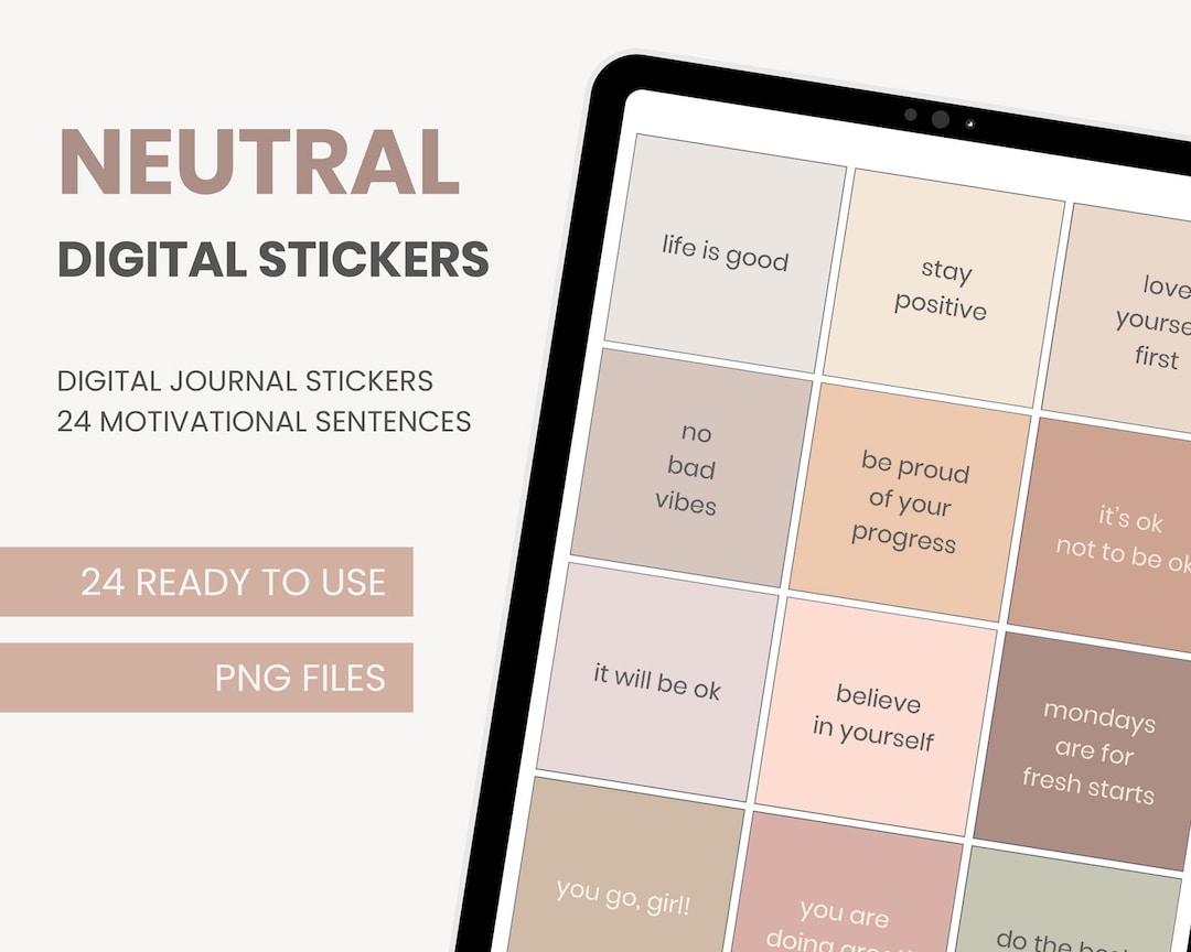 Motivational Positive Quotes Digital Planner Stickers | Goodnotes ...
