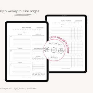 Daily Routine Planner | Weekly Routine Habit Tracker Checklist ...