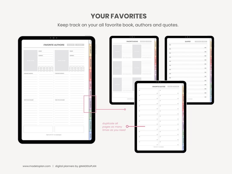 Digital Reading Journal Digital Reading Planner Reading - Etsy