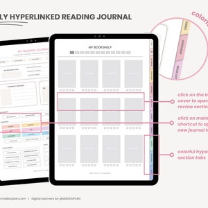 Digital Reading Journal | Digital Reading Planner | Reading Log ...