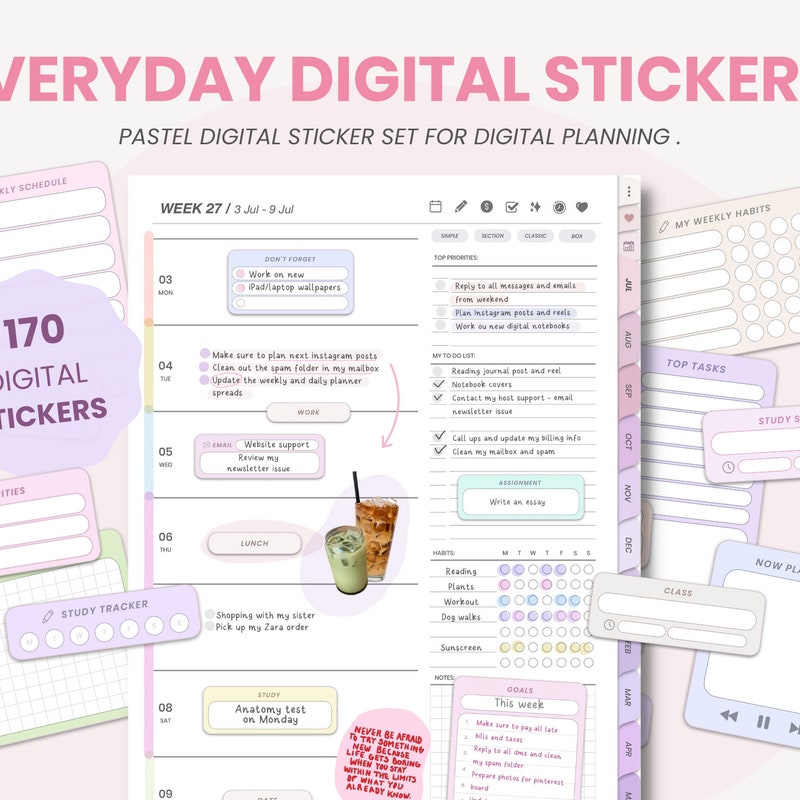 Student Planner Stickers - Etsy