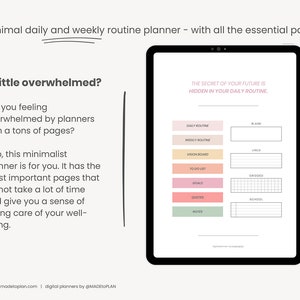 Daily Routine Planner | Weekly Routine Habit Tracker Checklist ...