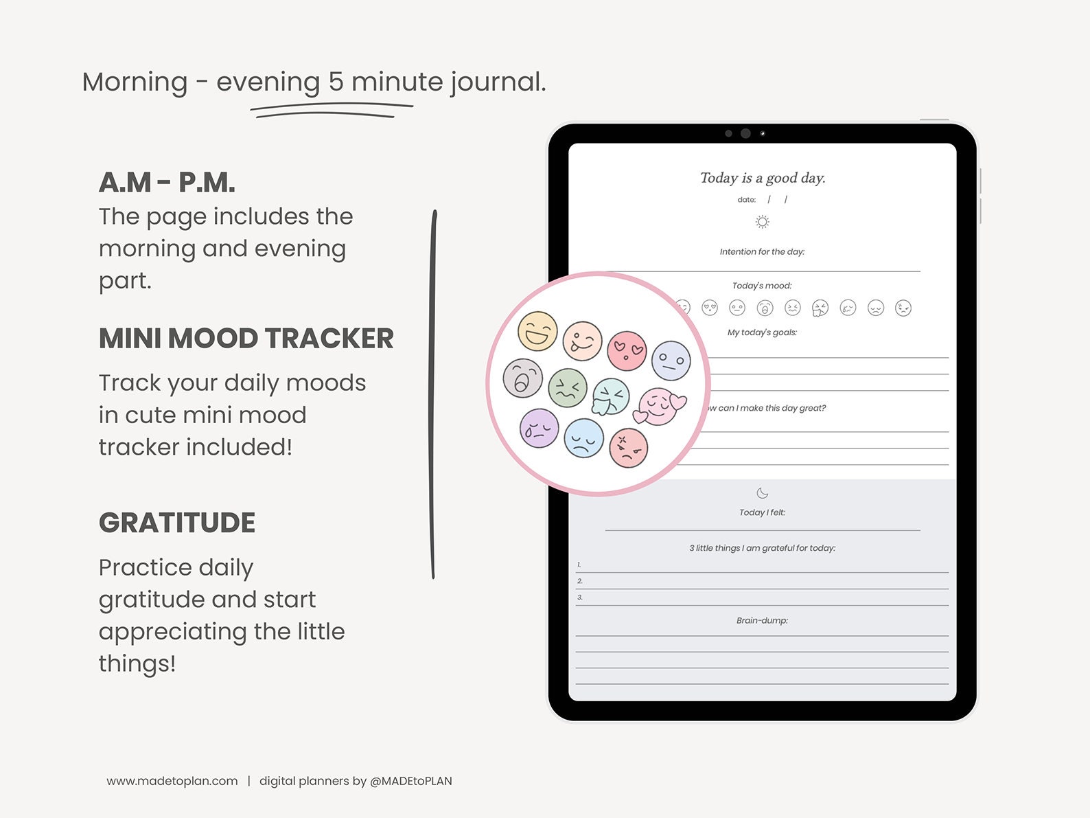 Morning and Evening Journal | Digital Daily Journal | Gratitude and ...
