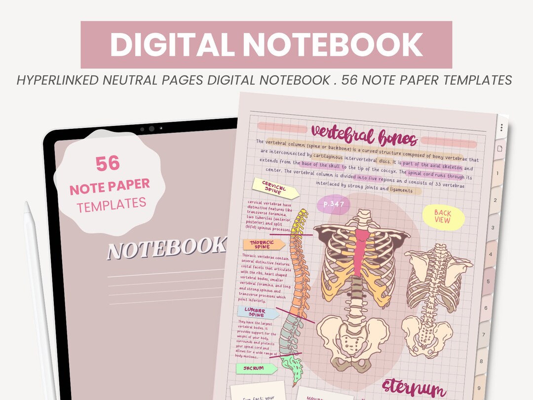 Digital Notebook | Digital Notes Templates | Digital Student Notebook ...