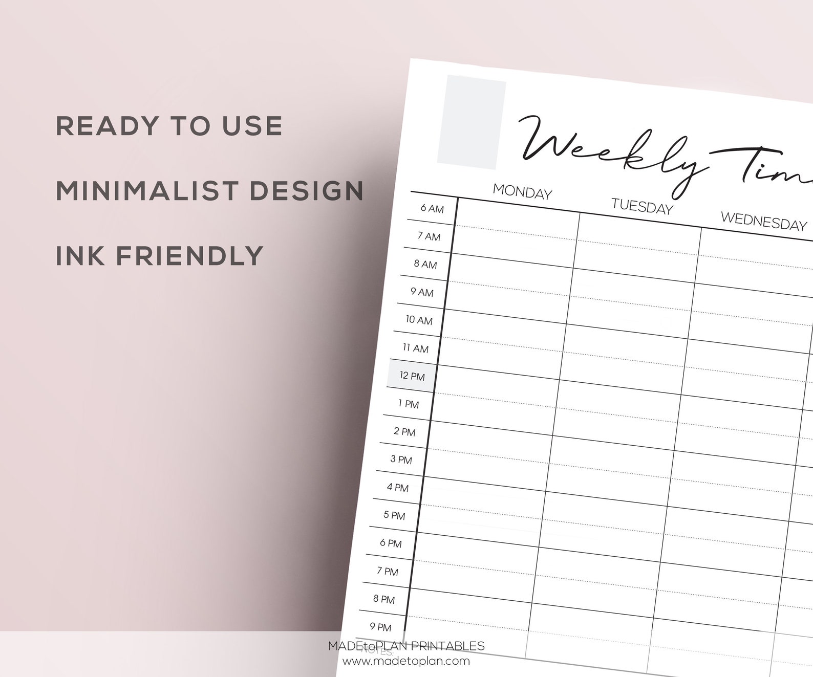 Home Office Organization Hourly Weekly Schedule Printable - Etsy
