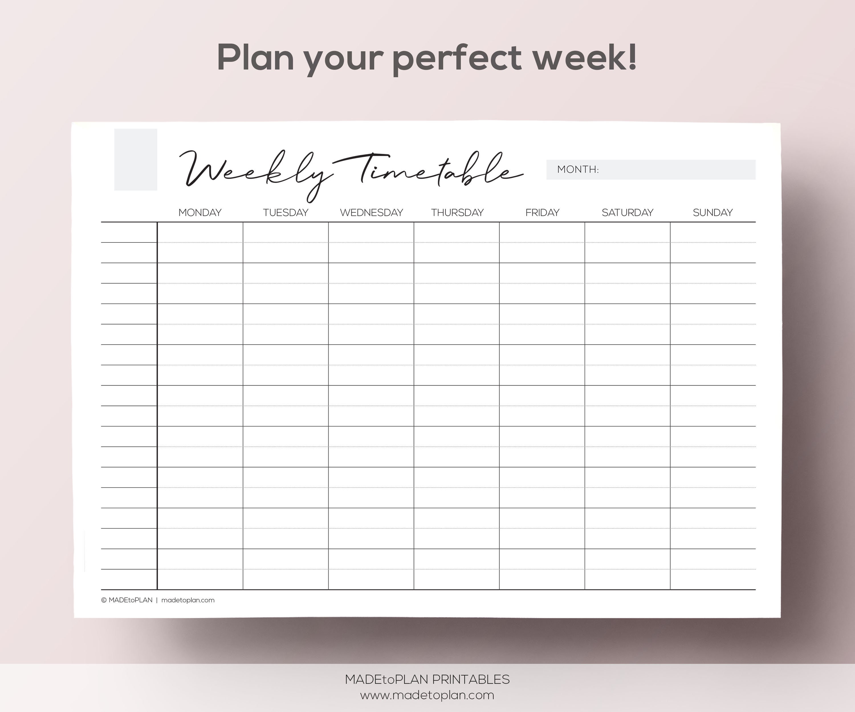 Home Office Organization Weekly Schedule Printable Weekly - Etsy