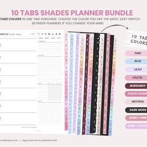 2025 Digital Planner Bundle | Dark Mode | Hyperlinked Dated Monthly ...